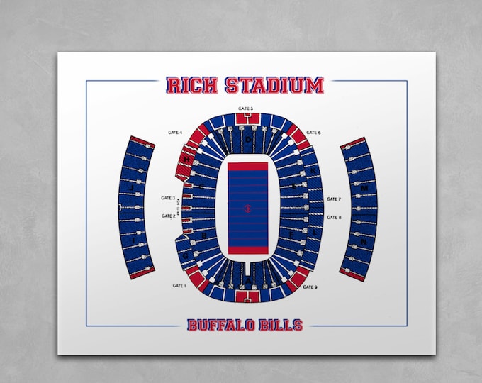 Print of Vintage Rich Stadium Seating Chart Seating Chart on Photo ...