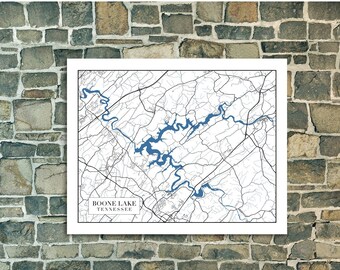Boone Lake Map - Etsy