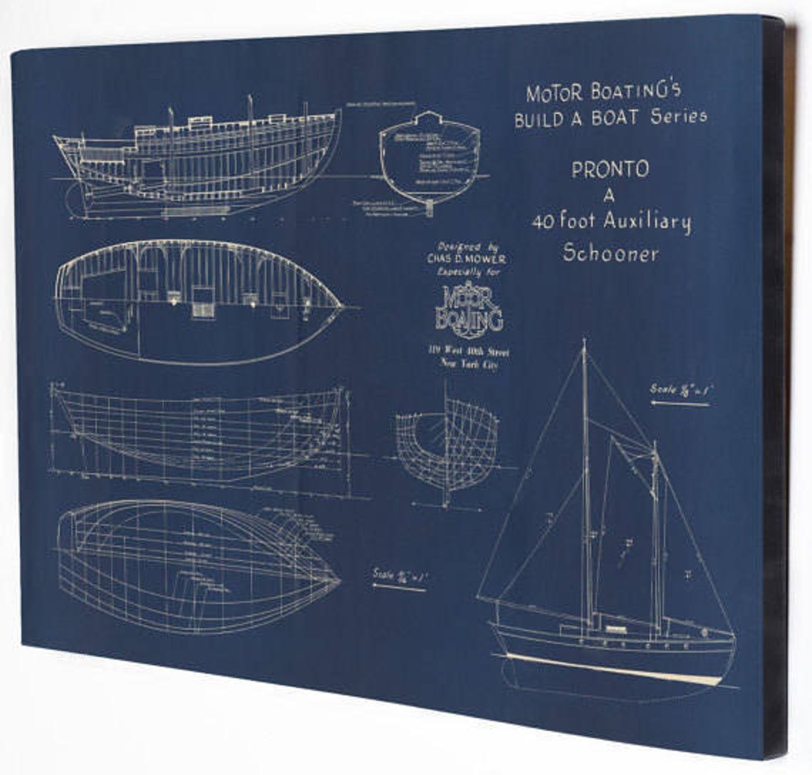 Vintage Print of PRONTO Runabout Diagram Line Drawing | Etsy