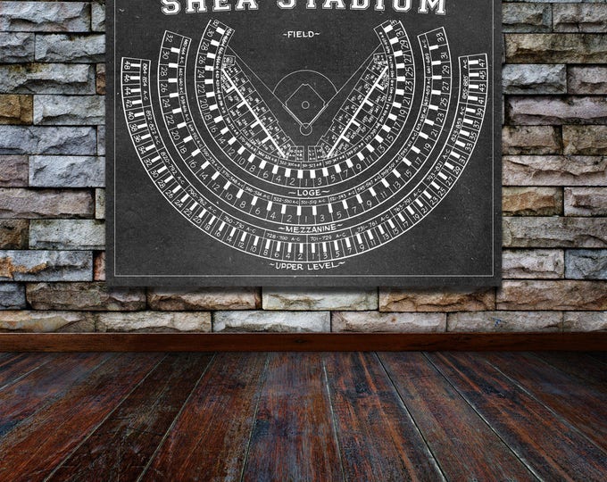 Print of Vintage Shea Stadium Seating Chart on Photo Paper, Matte Paper ...