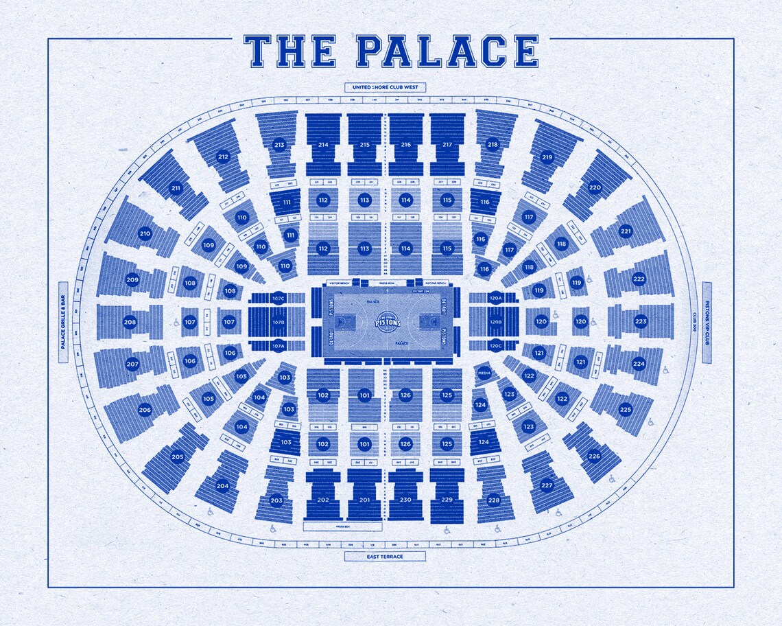 Vintage Print of the Palace Seating Chart on Premium Photo - Etsy