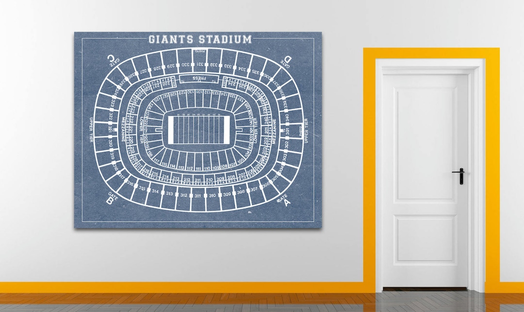 Vintage Giants Stadium Seating Chart Print: Blueprint Style Art - Etsy
