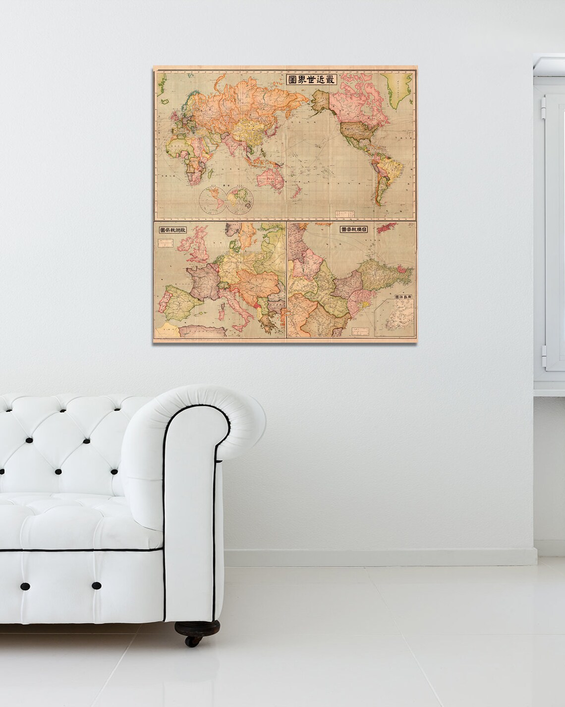 Print of Antique World Map of Japan on Photo Paper Matte - Etsy