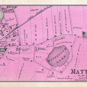 Mattituck Antique Map Print: Suffolk County, Long Island - Etsy