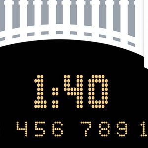 New York Yankees Stadium Scoreboard Print on Paper & Canvas. Custom ...