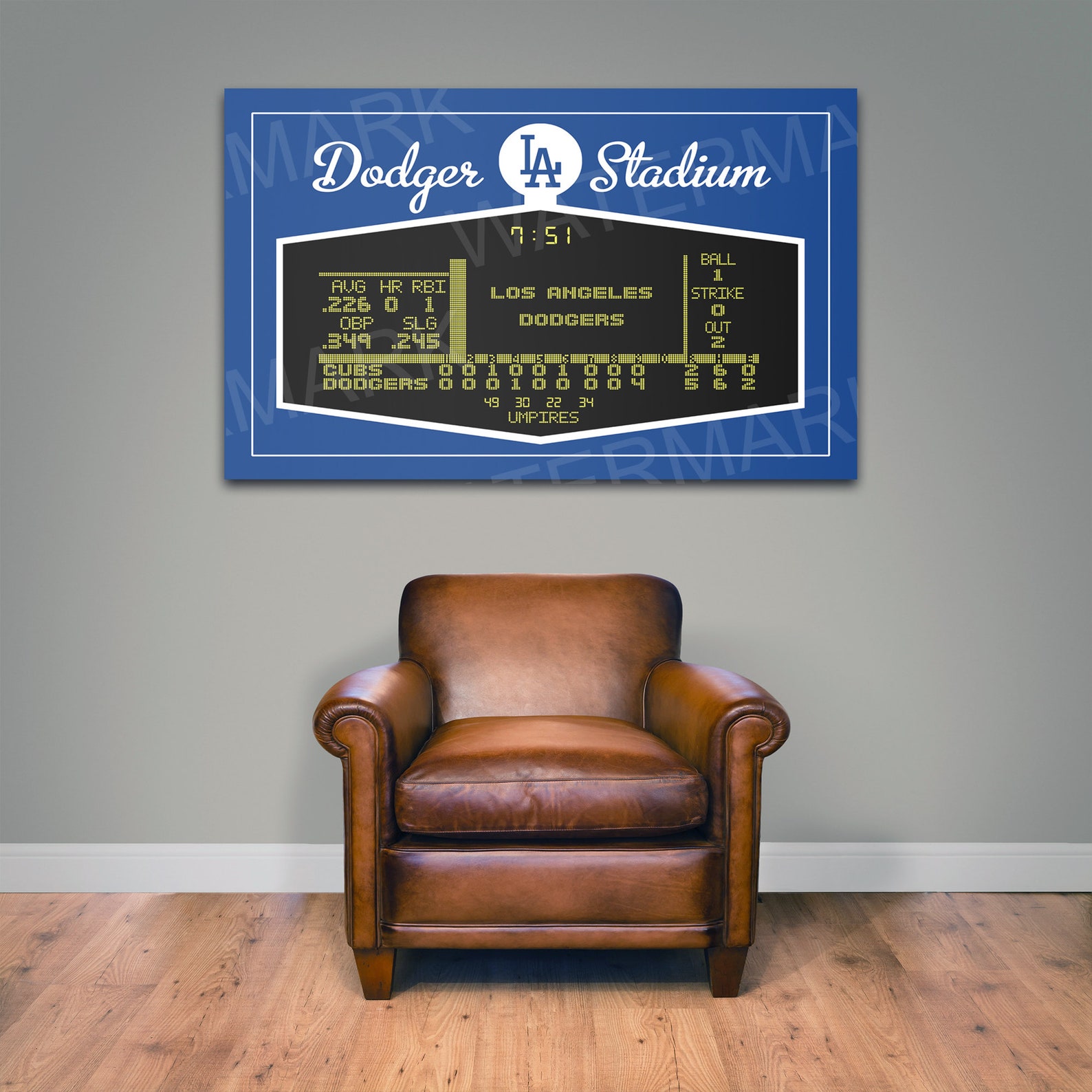 Print of Dodger Stadium Scoreboard Available on Canvas - Etsy