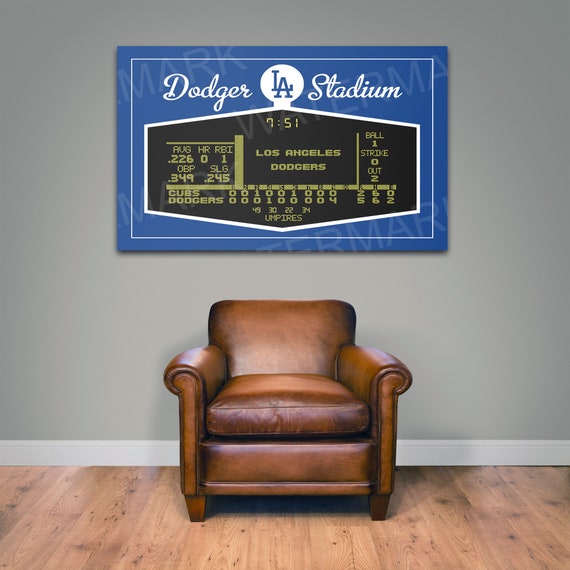 Print of Dodger Stadium Scoreboard Available on Canvas | Etsy