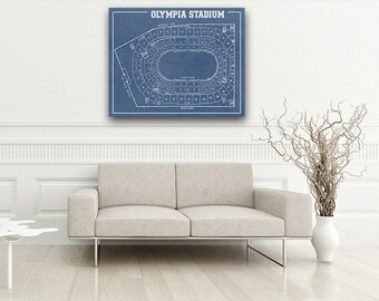 Print of Vintage Montreal Forum Seating Chart on Your Choice