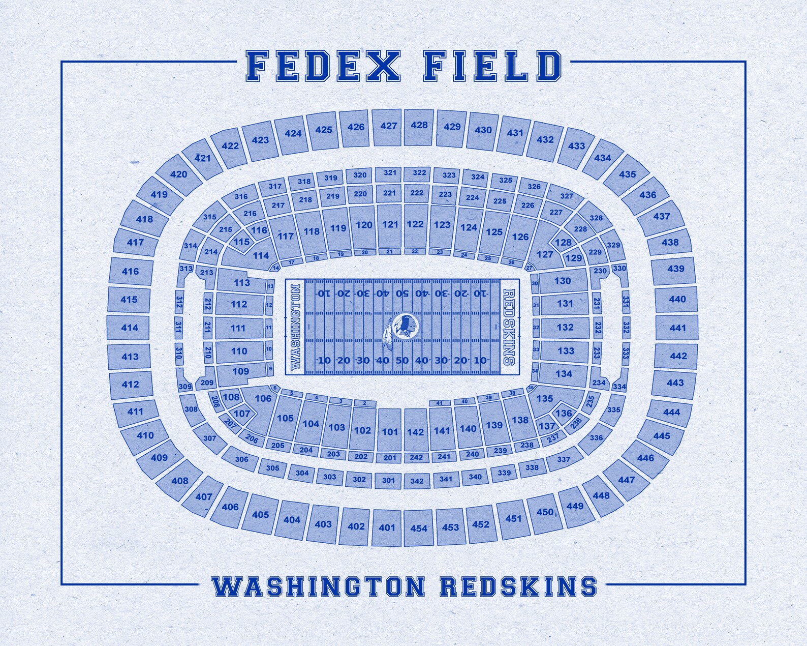 Print of Vintage Style Fedex Field on Photo Paper Stretched - Etsy