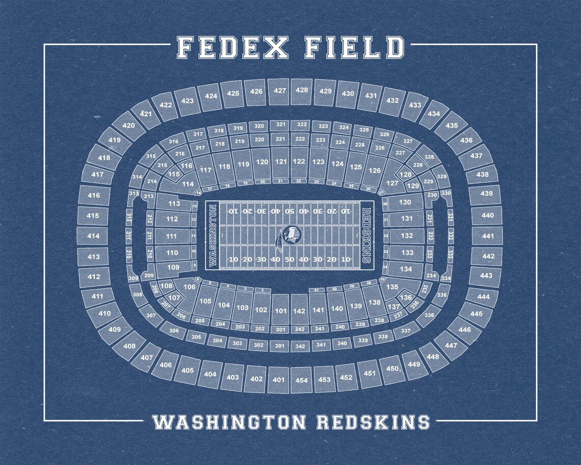 Print of Vintage Style Fedex Field on Photo Paper Stretched - Etsy