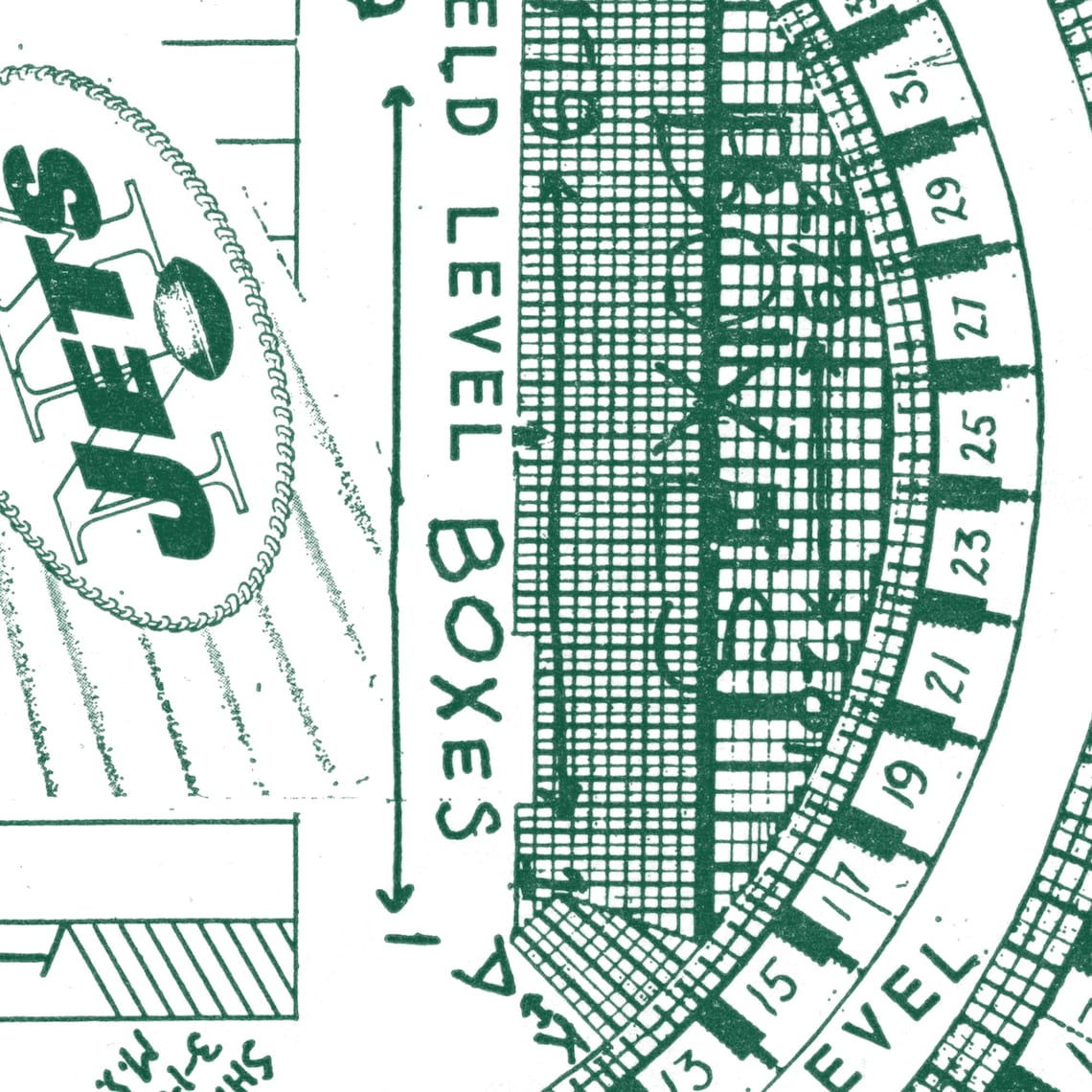 Print of Vintage Shea Stadium Seating Chart Seating Chart on | Etsy