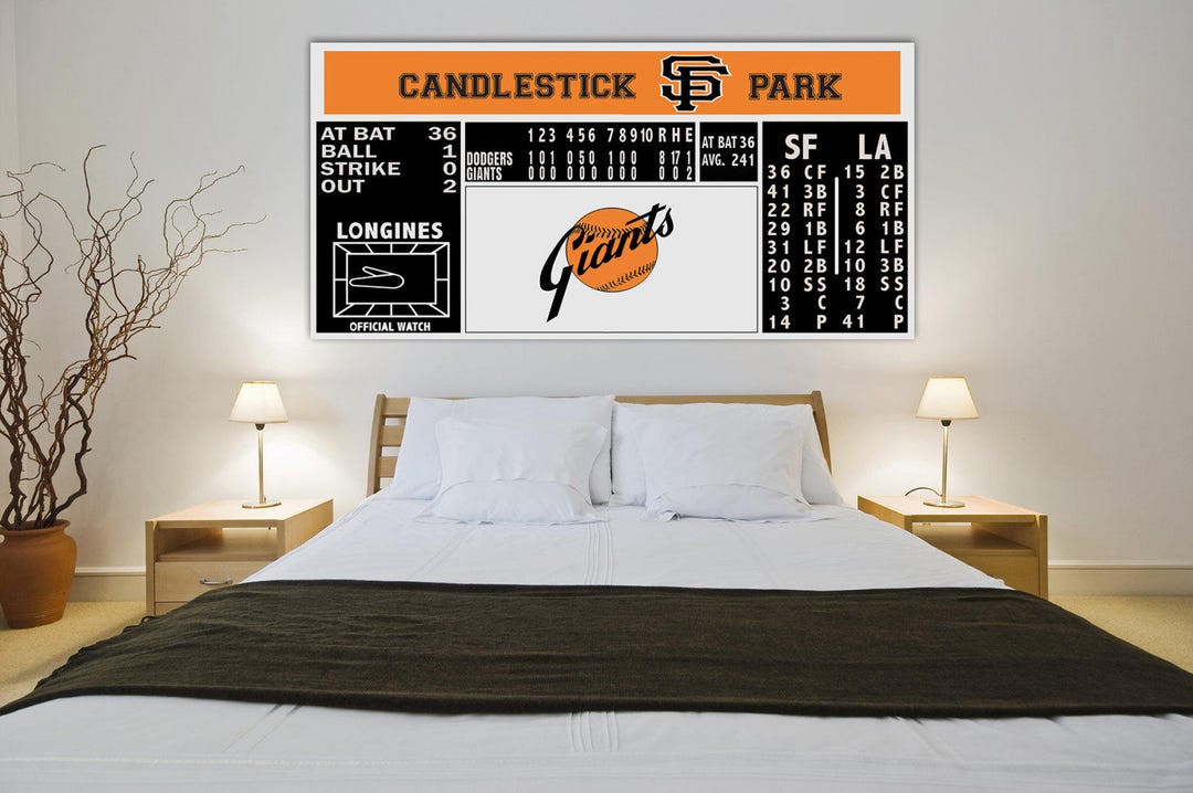 Giants Candlestick Park Scoreboard Vintage Print: Baseball Art - Etsy