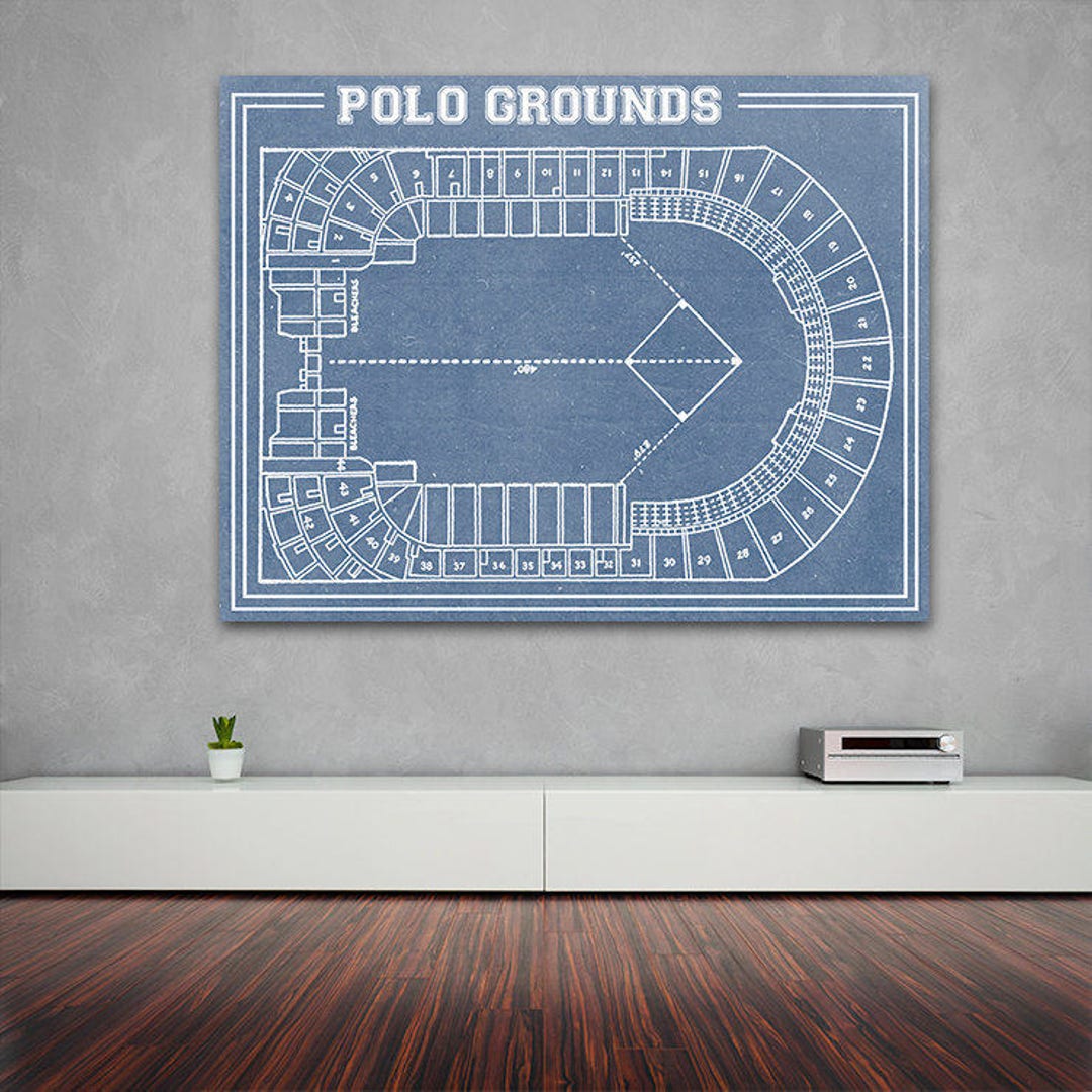 Vintage Print of Polo Grounds Seating Chart New York Giants Baseball ...