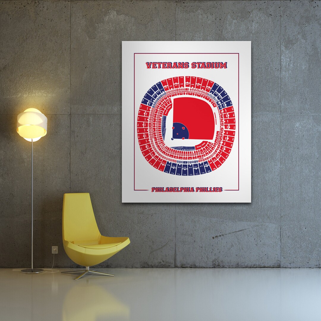 Veterans Stadium Blueprint Art: Philadelphia Phillies Seating Chart - Etsy