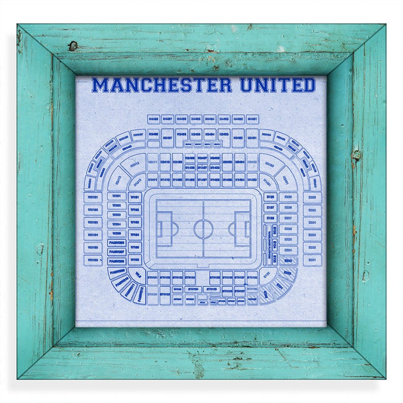 Print of Vintage Manchester United Seating Chart Seating Chart | Etsy