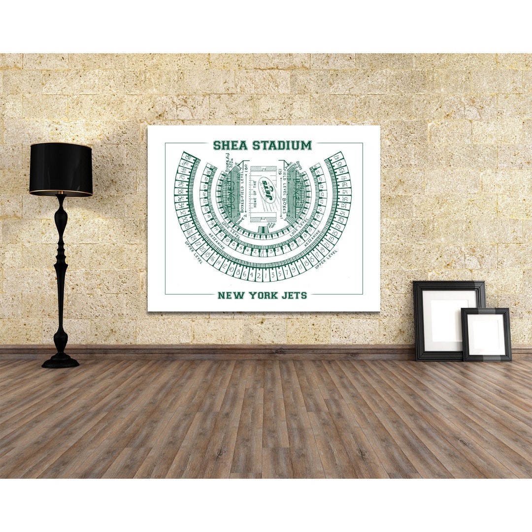 Print of Vintage Shea Stadium Seating Chart Seating Chart on Photo ...