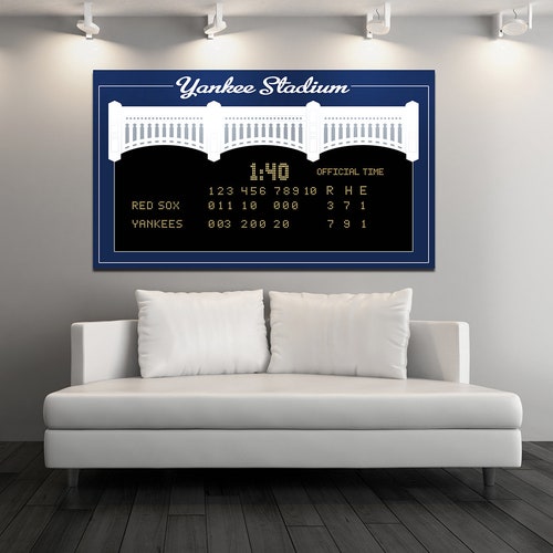 New York Yankees Stadium Scoreboard Print on Paper & Canvas. - Etsy