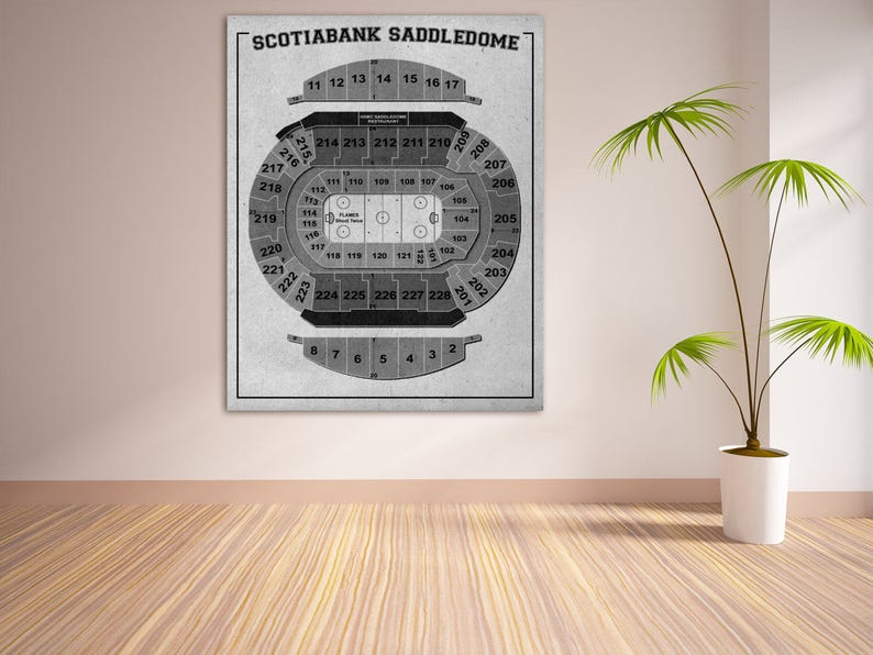 Vintage Saddledome Seating Chart Print: Calgary Flames Home - Etsy