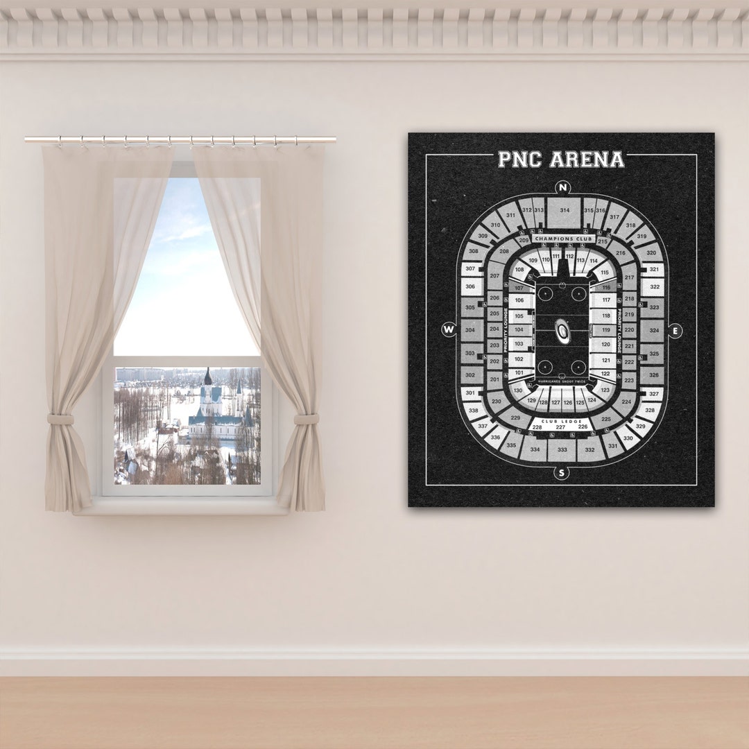 Vintage PNC Arena Line Drawing: Carolina Hurricanes Stadium Art - Etsy