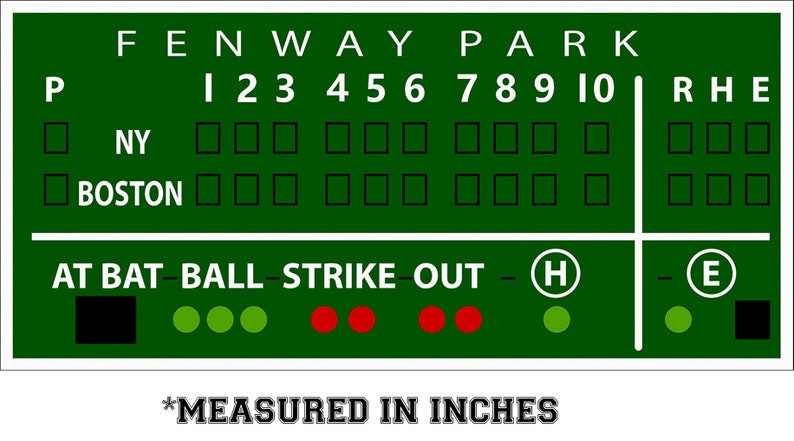 Boston Red Sox Fenway Green Monster Scoreboard Board Print on Paper ...
