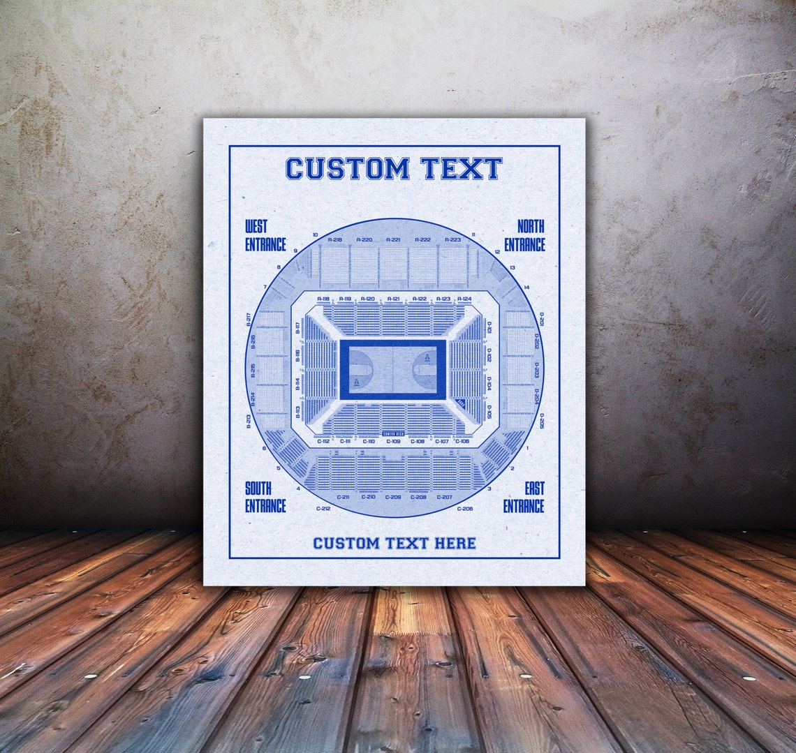 CUSTOM Any University Basketball Team Printed Paper or Canvas | Etsy