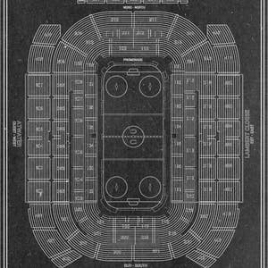 Print of Vintage Montreal Forum Seating Chart on Your Choice of Photo ...