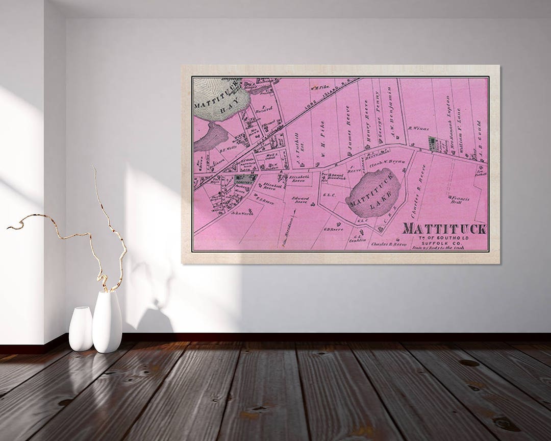 Mattituck Antique Map Print: Suffolk County, Long Island - Etsy