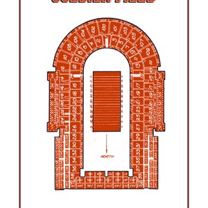 Print of Vintage Soldier Field Seating Chart on Photo Paper, Matte ...