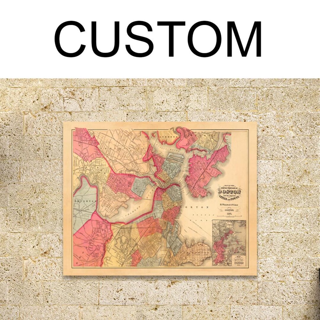 CUSTOM - Your Chosen Map or Chart Custom ANY Area Street Map, Map or ...