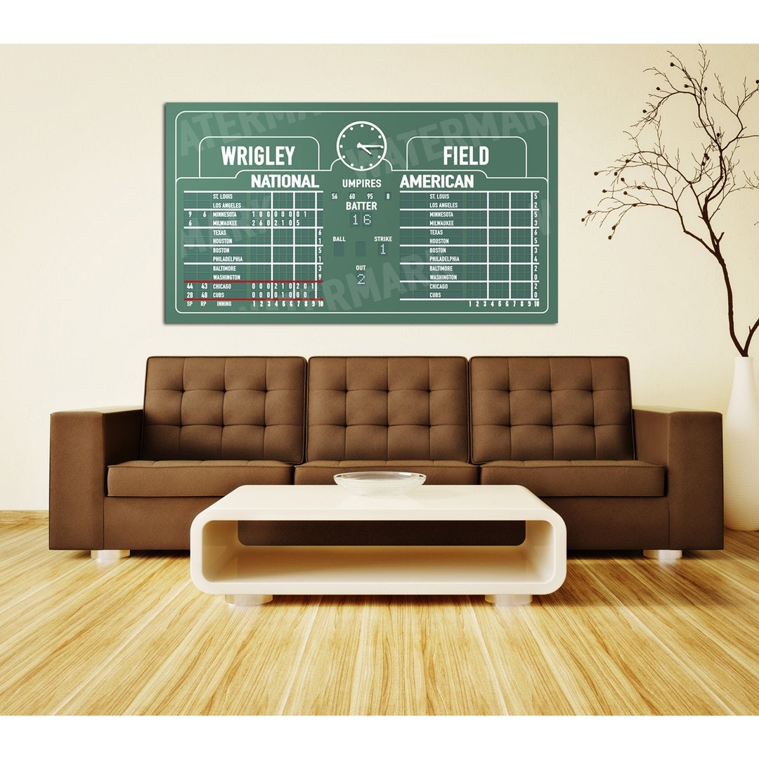 Print of Wrigley Field Scoreboard on Photo Paper, Matte Paper, or ...