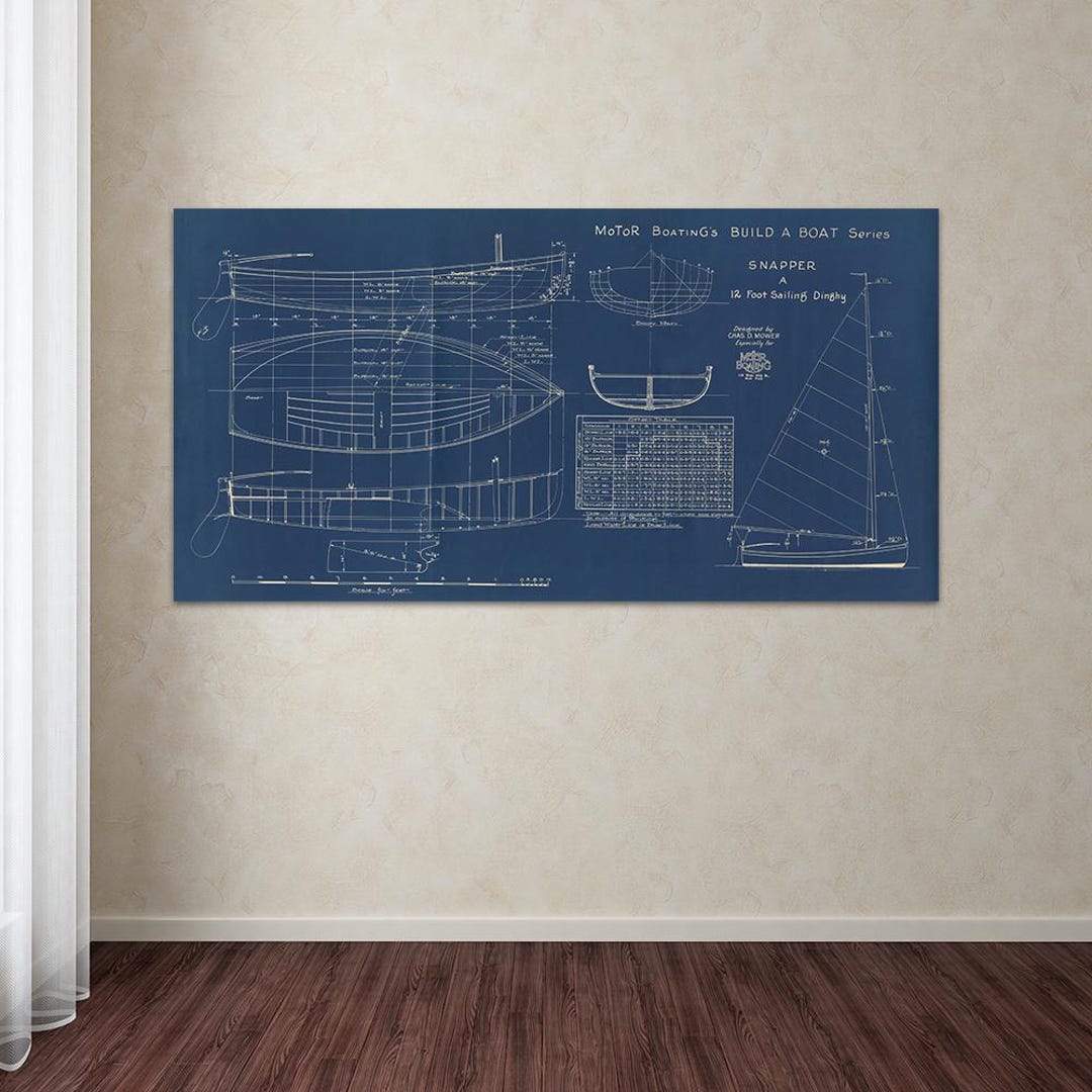 Vintage Print of SNAPPER Runabout Diagram Line Drawing Schematic ...