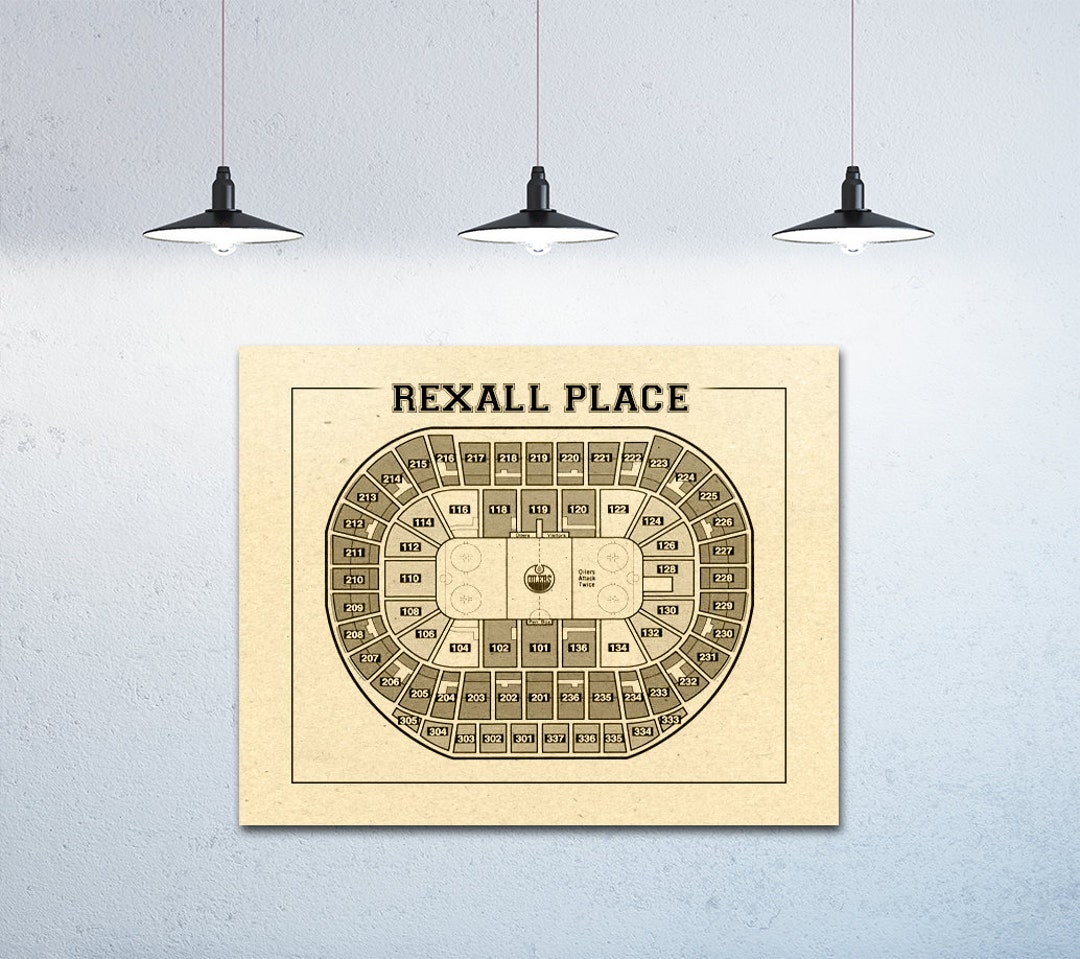 Vintage Edmonton Oilers Rexall Center on Photo Paper, Matte Paper or ...