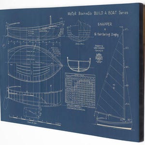 Vintage Print of SNAPPER Runabout Diagram Line Drawing Schematic ...