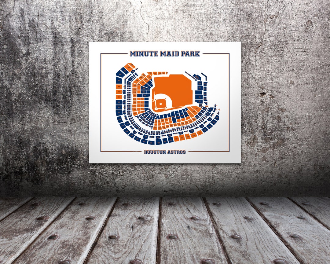 Minute Maid Park Blueprint: Houston Astros Seating Chart Print - Etsy