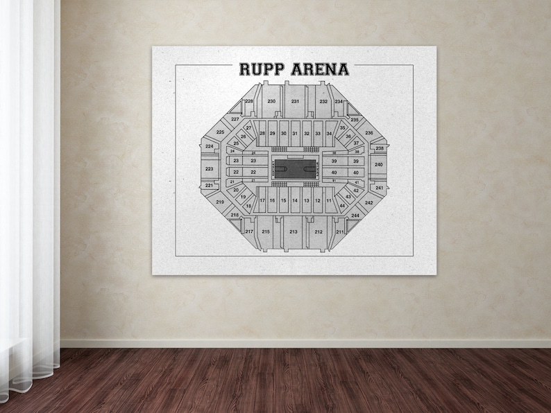 Rupp Arena Seating Chart Print: Matte or Photo Paper, Stretched Canvas ...