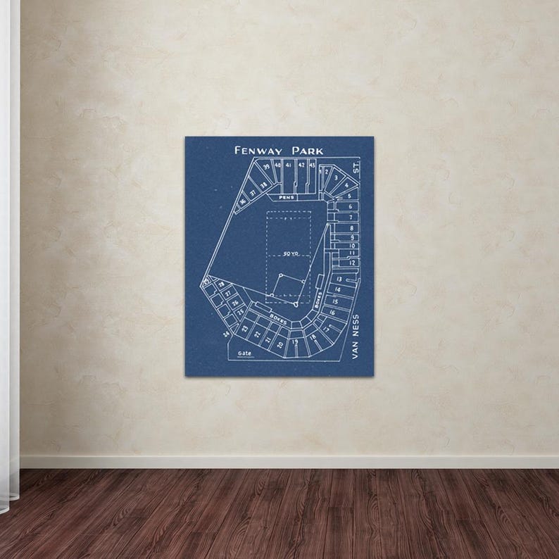 Vintage Fenway Park Seating Chart Print: Boston Red Sox Wall Art - Etsy