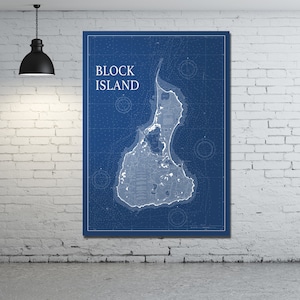Artistic Print of Block Island Chart on Your Choice of Photo - Etsy