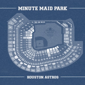 Minute Maid Park Blueprint: Houston Astros Seating Chart Print - Etsy