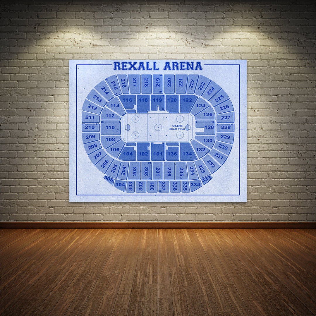 Vintage Rexall Arena Seating Chart Print: Oilers Hockey Art - Etsy