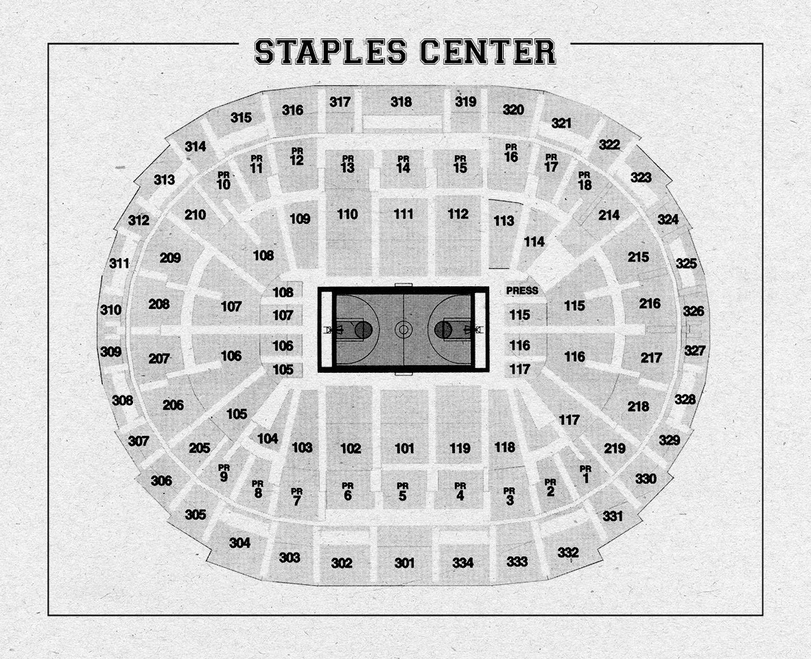 Vintage Print of Staples Center Seating Chart on Premium Photo | Etsy