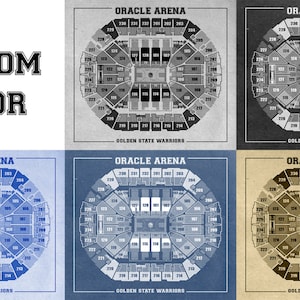Print of Vintage Oracle Arena Diagram on Photo Paper, Matte Paper or ...
