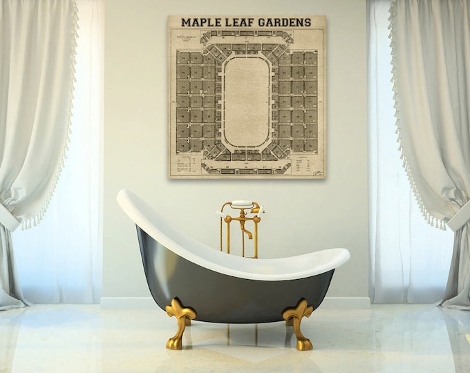 Print of Vintage Maple Leaf Gardens Seating Chart on Your Choice of ...