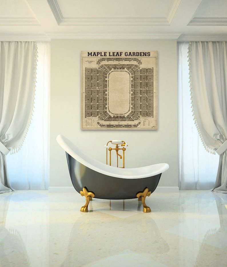 Print of Vintage Maple Leaf Gardens Seating Chart on Your - Etsy Canada