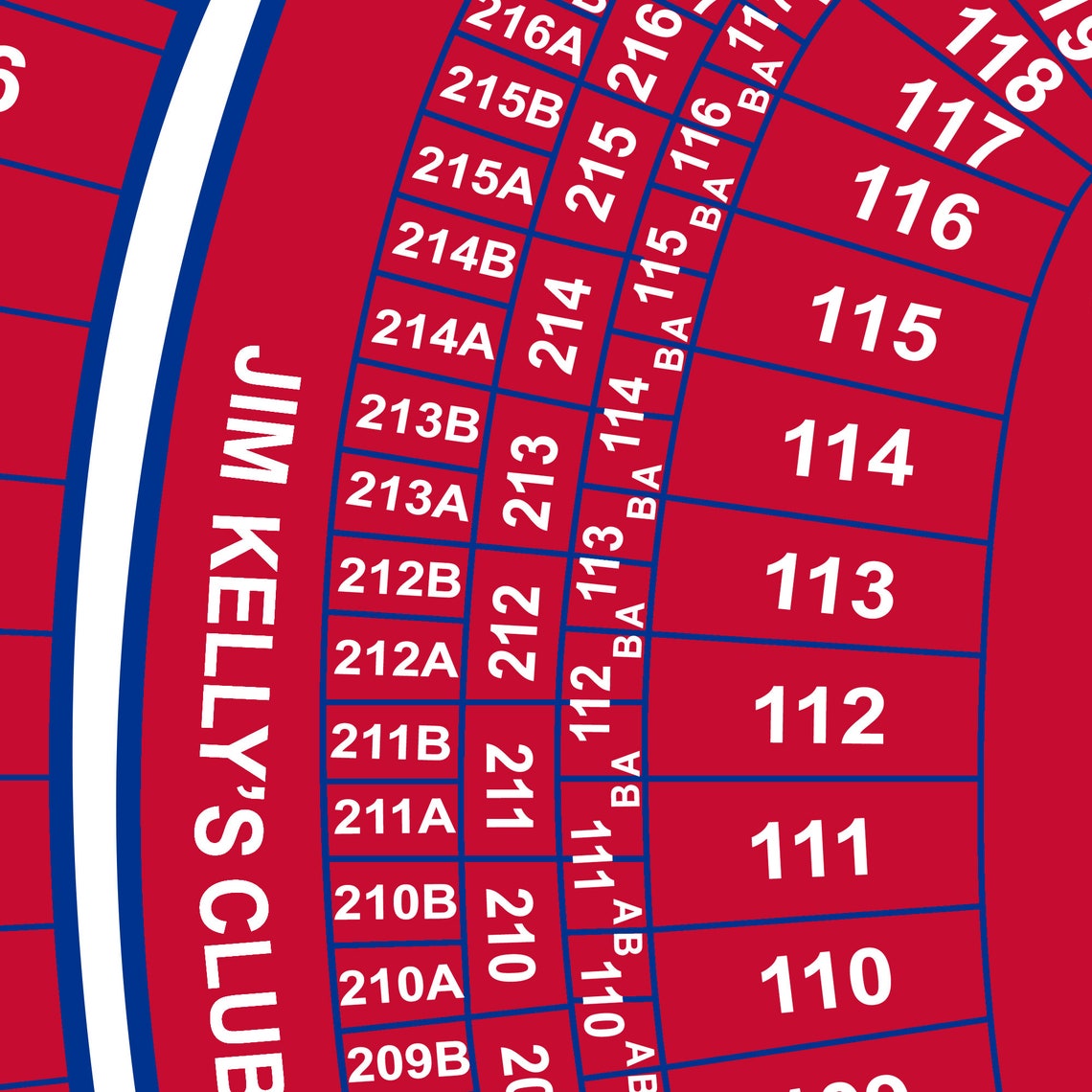 Print of Vintage Ralph Wilson Stadium Seating Chart Seating - Etsy