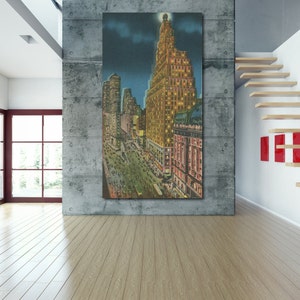 Vintage Style Print of Paramount and Times Building on Photo Paper ...