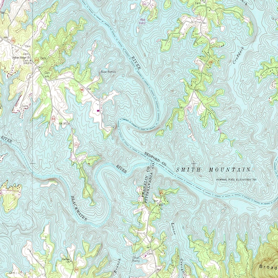 Smith Mountain Lake Fishing Map Smith Lake Fishing Map | Nautical