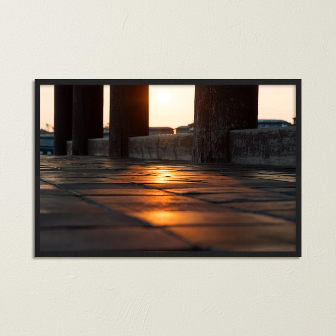 Korean Sunset Photography Print | Traditional Architecture Wall Art - Etsy