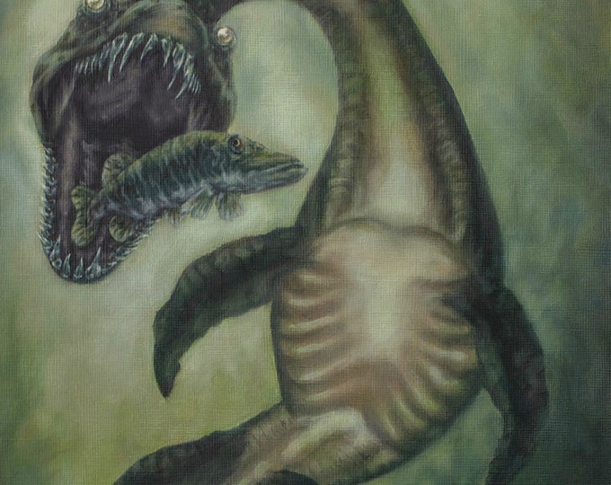 Nessie Loch Ness Monster Cryptid Scotland Creature Legend 8x10 11x14 Painting Print - Etsy