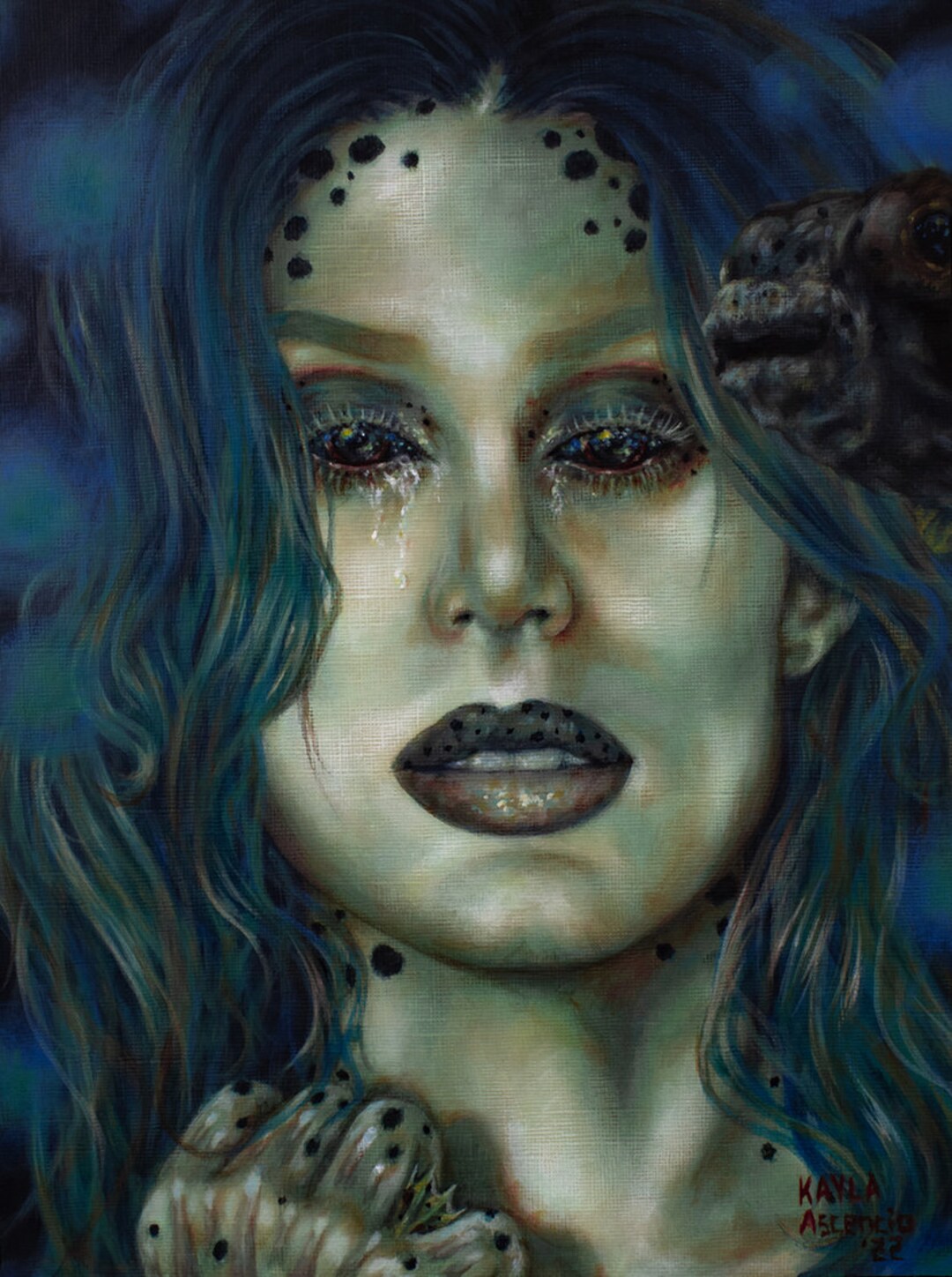 Fatal Mermaid Puffer Fish Ocean Fantasy Art 8x10 11x14 - Etsy