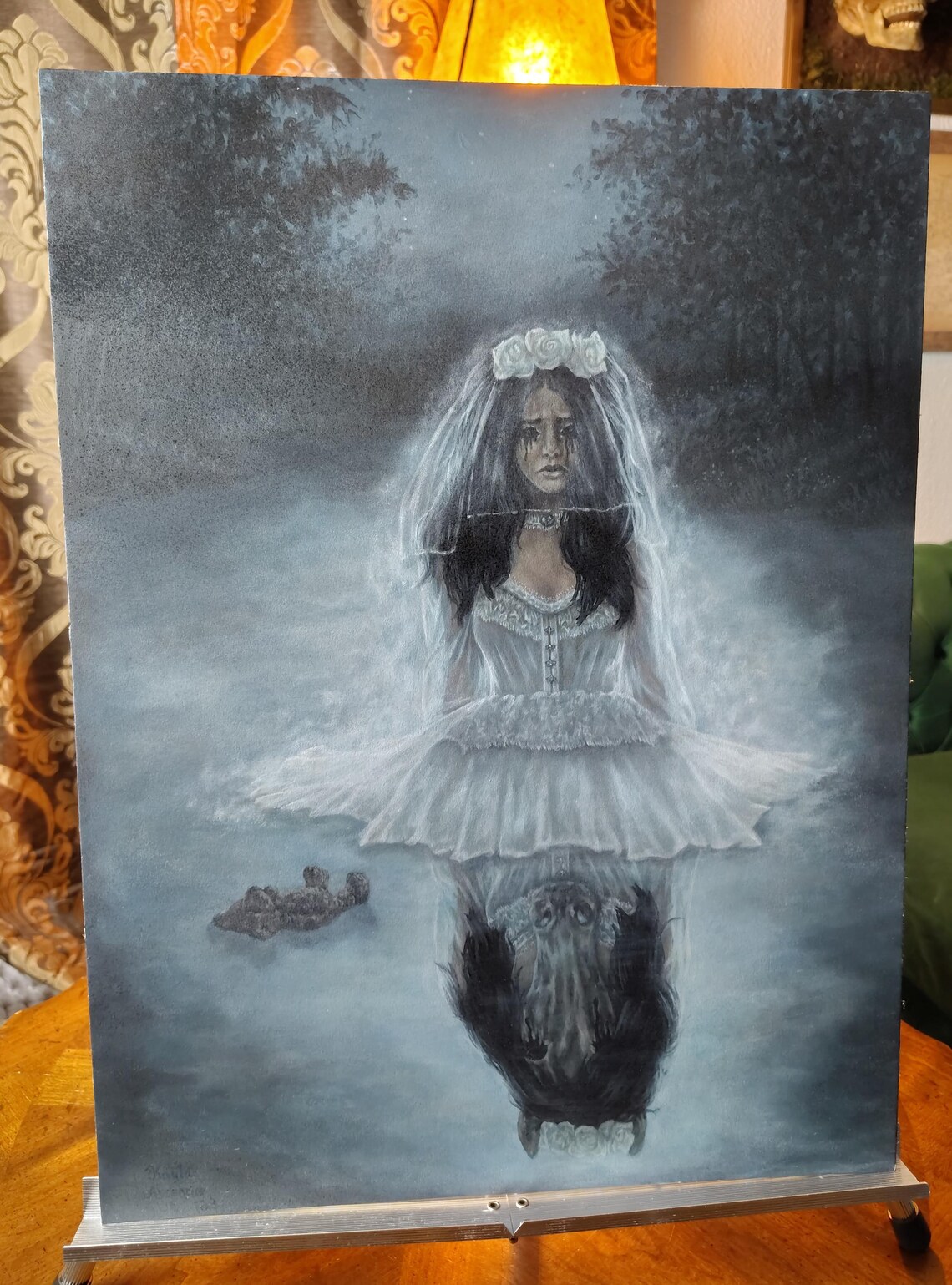 La Llorona Legend Mexico Texas Ghost Spirit 15"x20" Acrylic Painting - Etsy